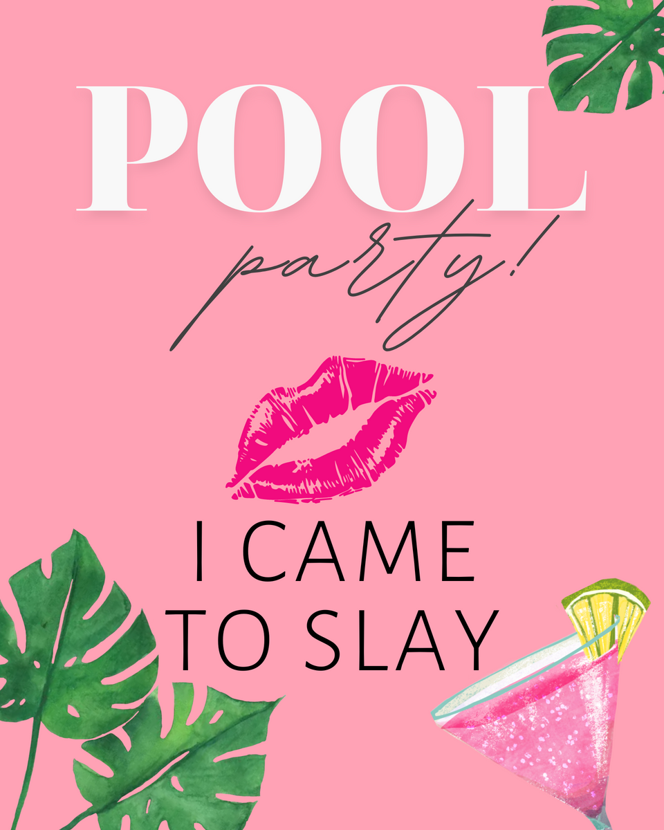 Cute Pink Pool Party Bachelorette Printable Sign – Culture Weddings ...