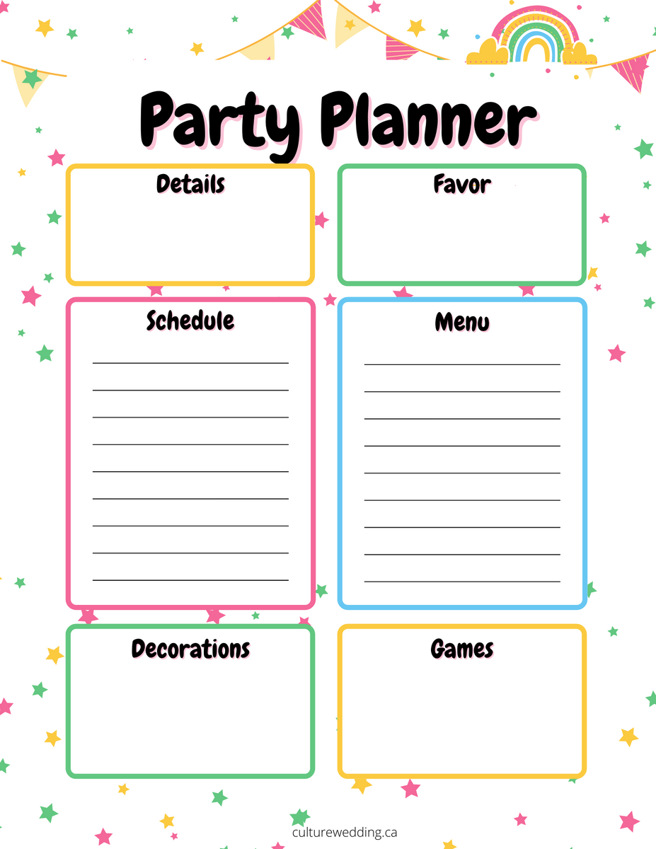 Fun Party Planner Printable + Party Checklist {18 pages} – Culture ...