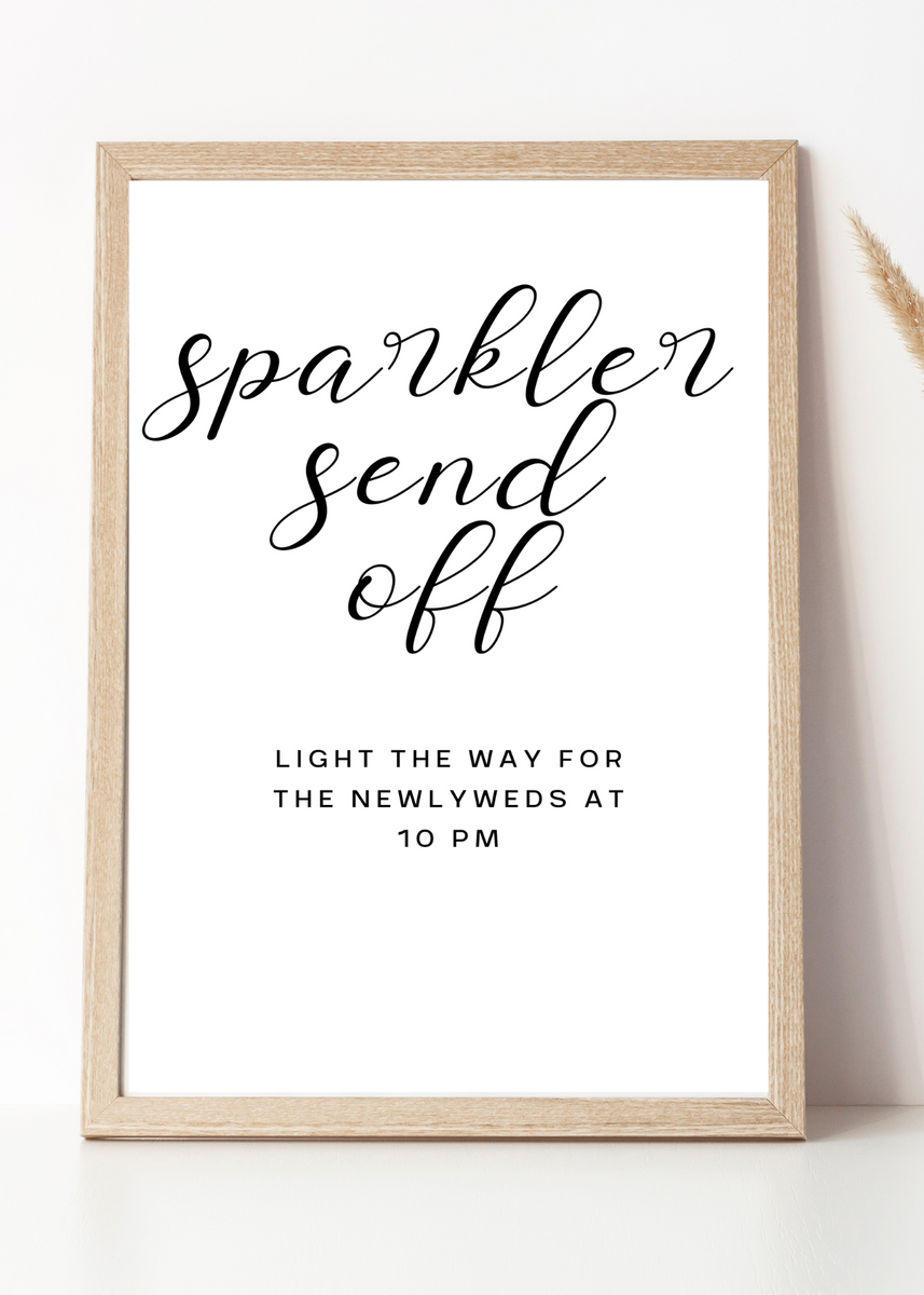 Simple Sparkler Send Off Sign Printable Template – Culture Weddings ...