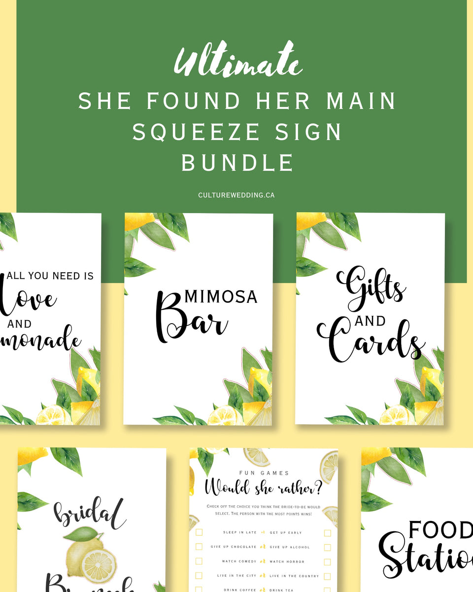 She Found Her Main Squeeze Sign For Bridal Shower & Bachelorette ...