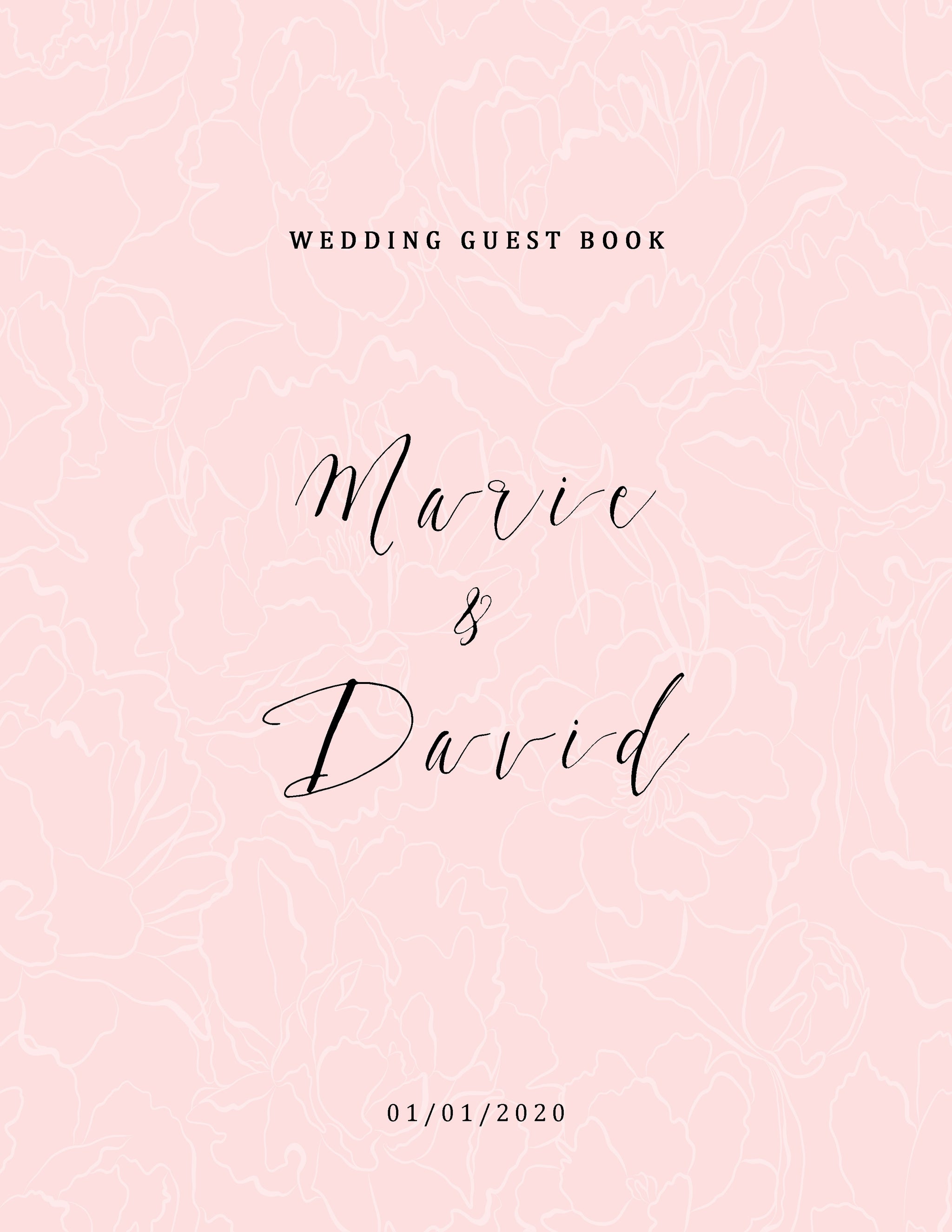 Blush Wedding Book Cover Printable | Wedding Printables | Culture ...