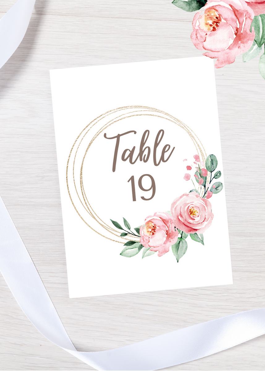 Feminine Chic Table Numbers Printables {25 Pages} – Culture Weddings ...